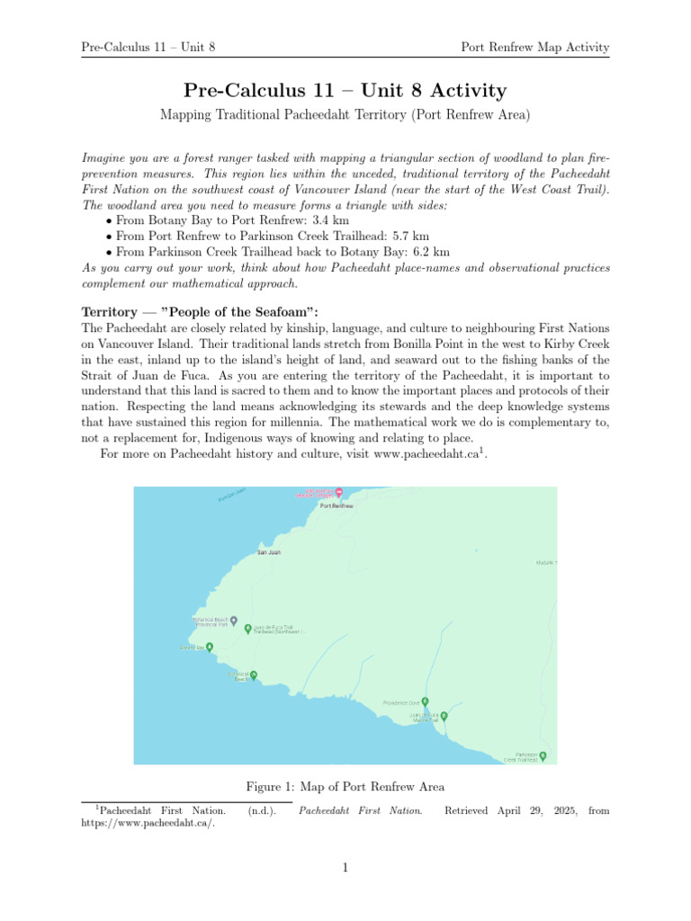 PC11 Unit 8 Trig Activity | PDF | Trigonometry | Area