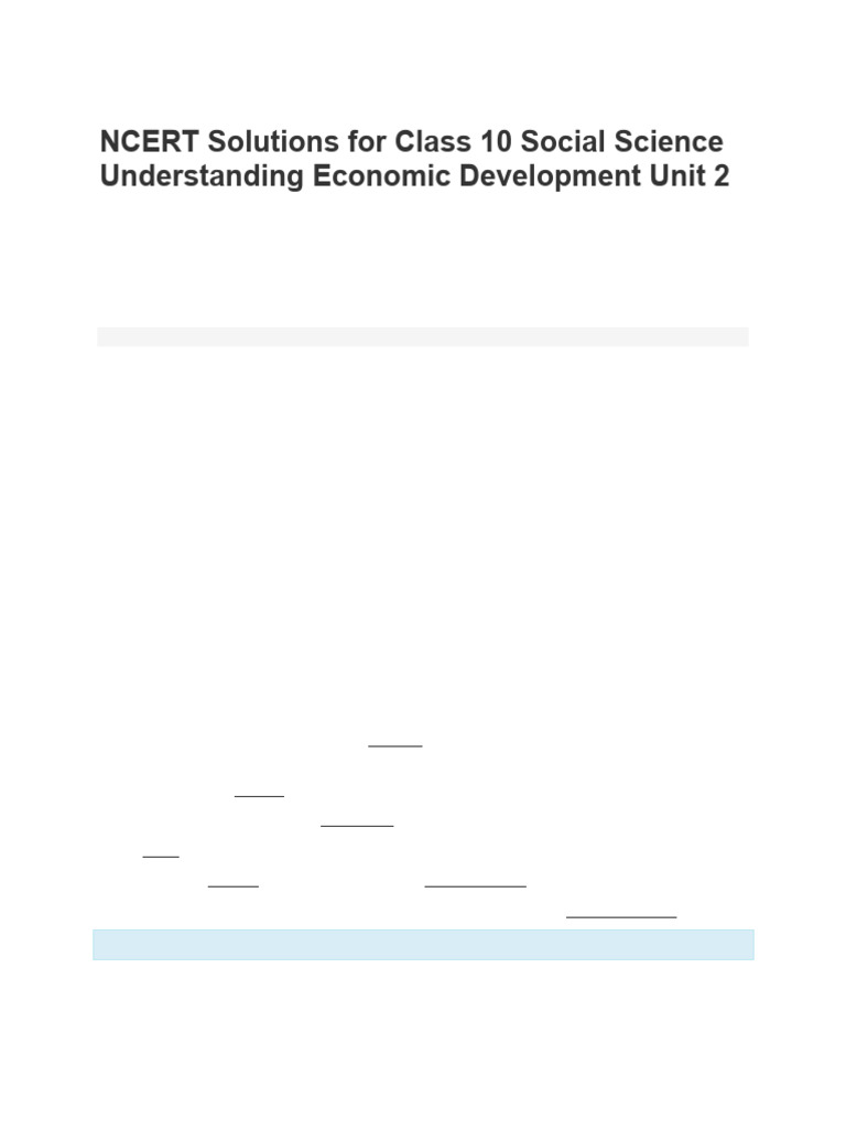 Chapter 2 Sectors of The Indian Economy | PDF | Employment | Underemployment