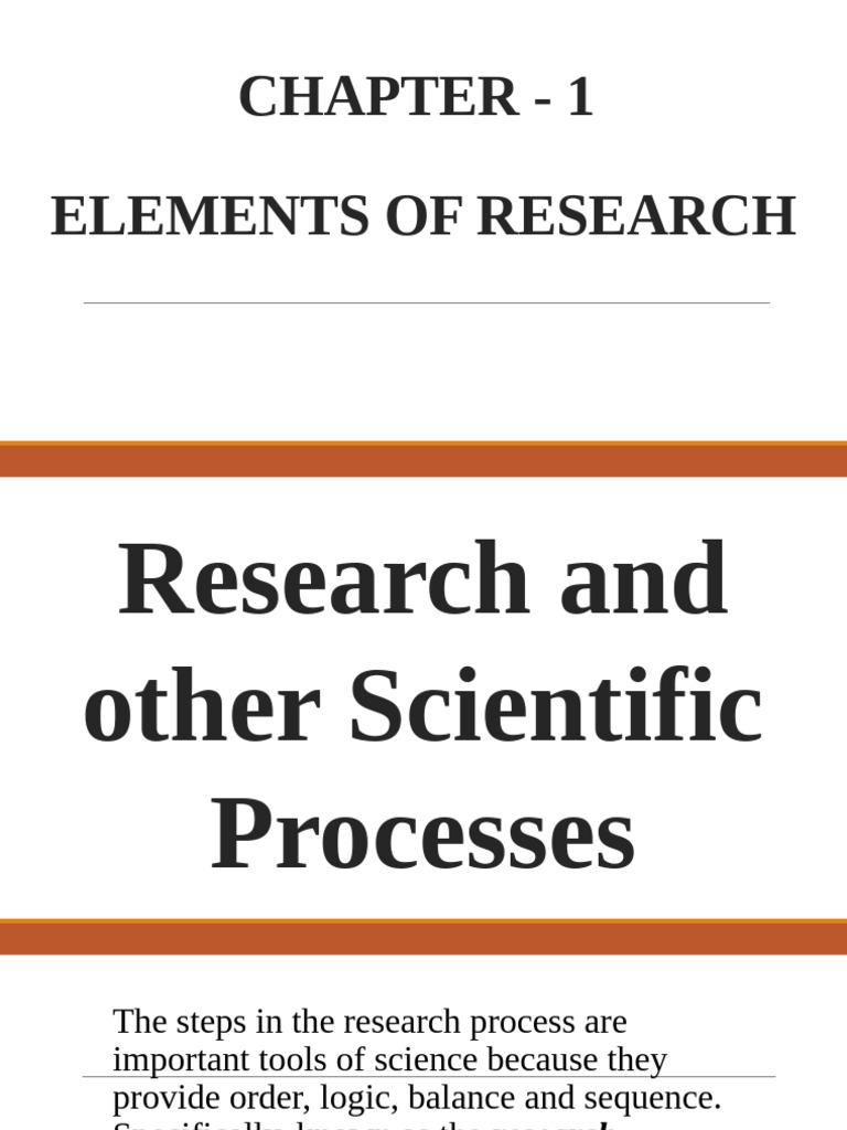Elements of the Research Process | PDF | Theory | Evaluation