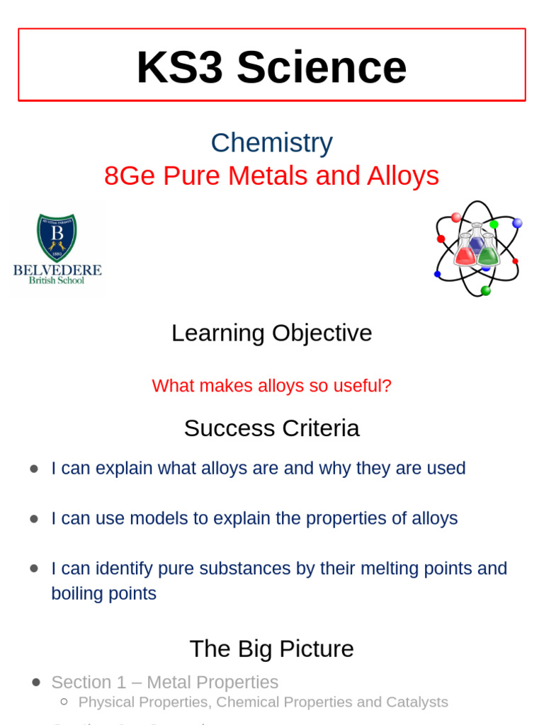 8ge Pure Metals and Alloys | PDF | Alloy | Metals