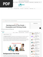 Introduction Vs Background of The Study | PDF