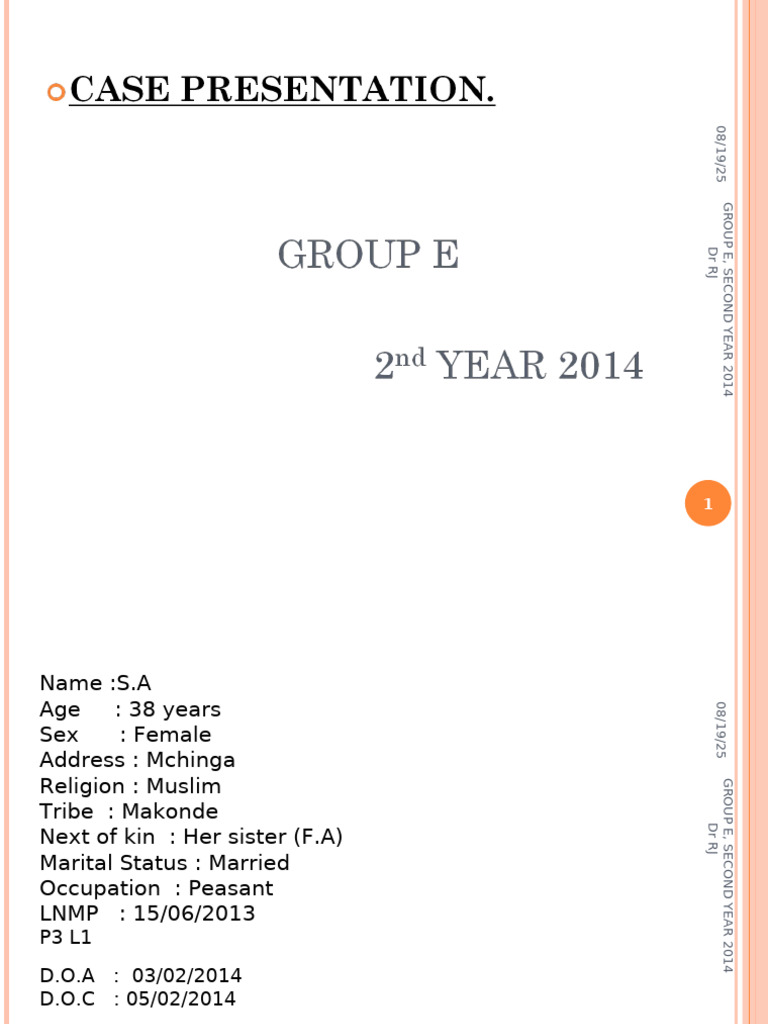 Medical CASE PRESENTATION | PDF | Medical Specialties | Diseases And ...