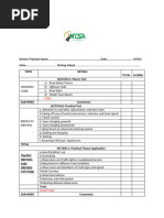 NTSA Driving Test Score Sheet | PDF | Traffic | Road