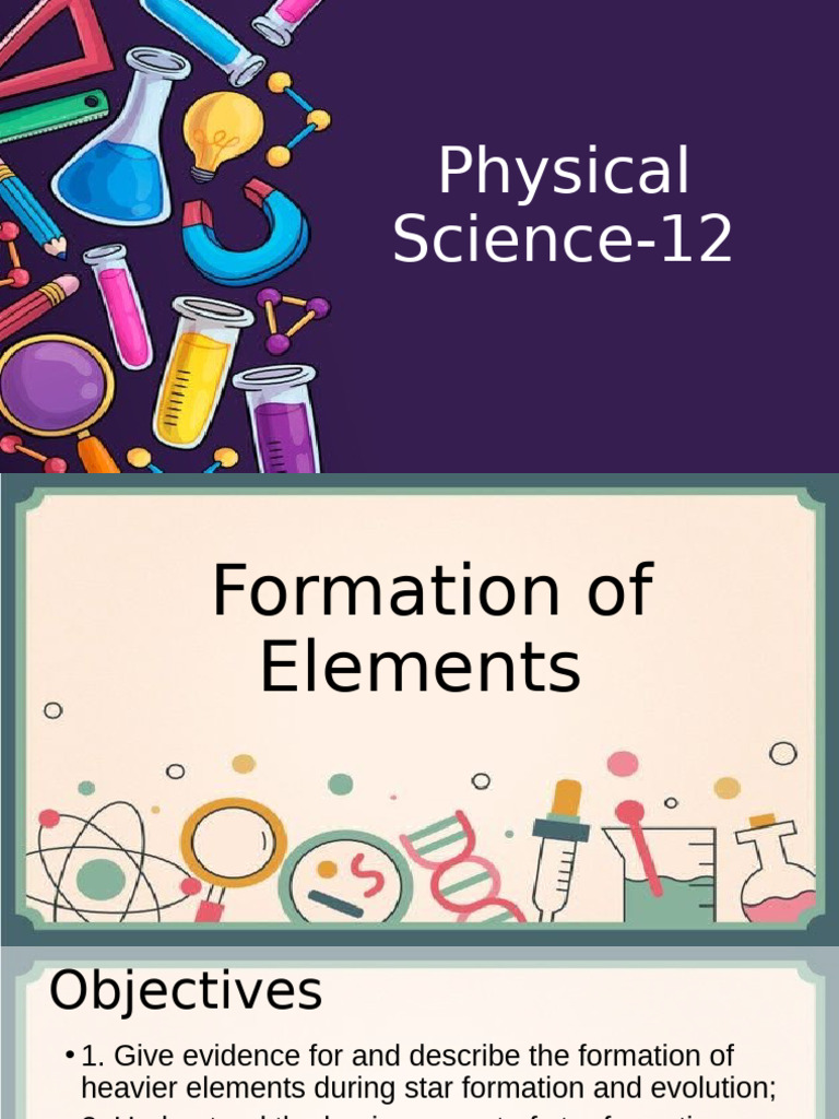 Physical Science Week1 | PDF | Chemical Elements | Nuclear Fusion
