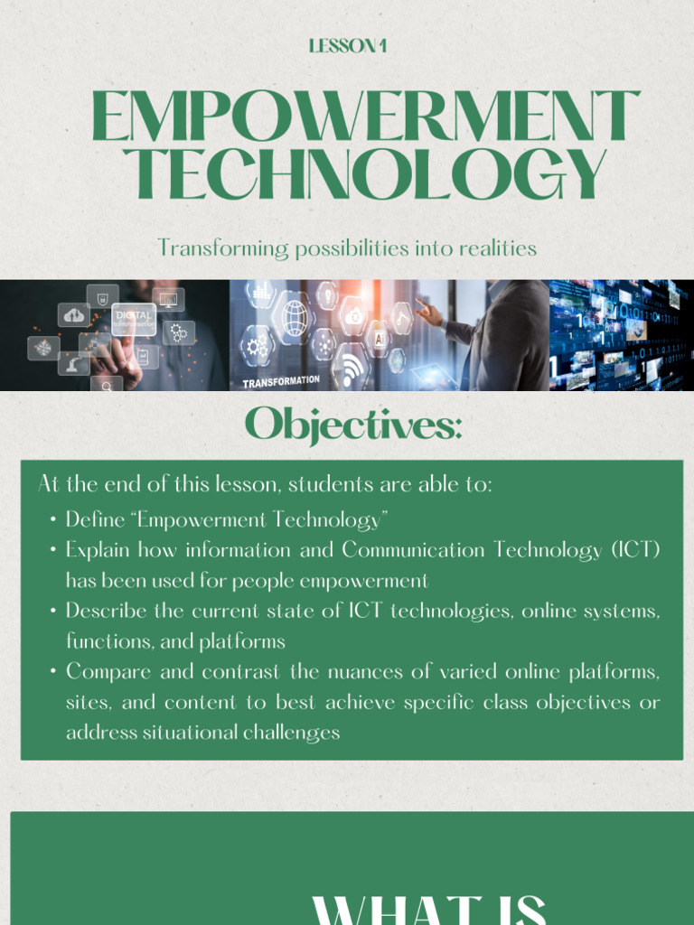 Lesson 1 Introduction To Etech | PDF | Internet & Web | World Wide Web