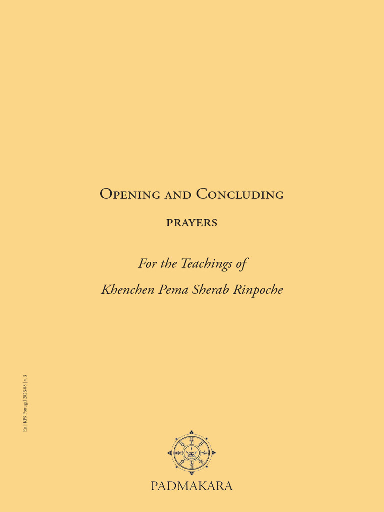 Opening Prayers for Khenchen Pema Sherab | PDF | Religious ...