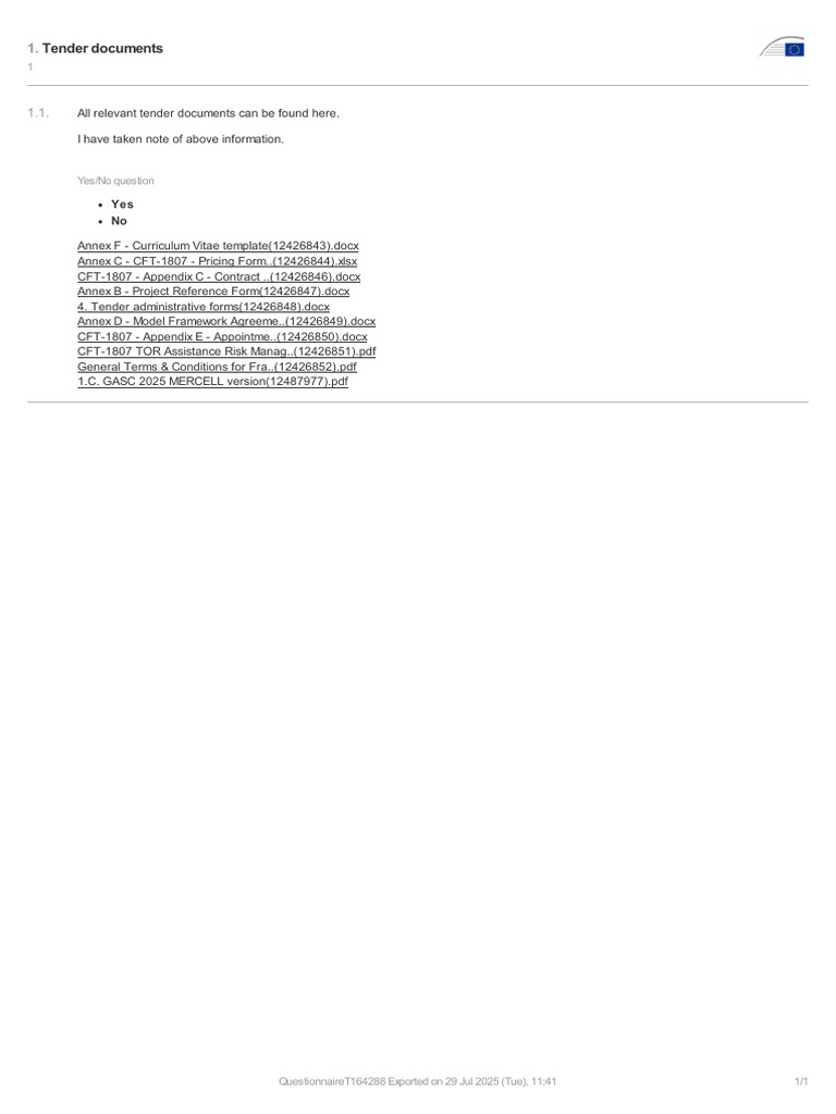 Tender Documents | PDF