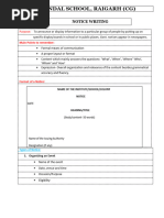 Notice Writing Class 12 | PDF
