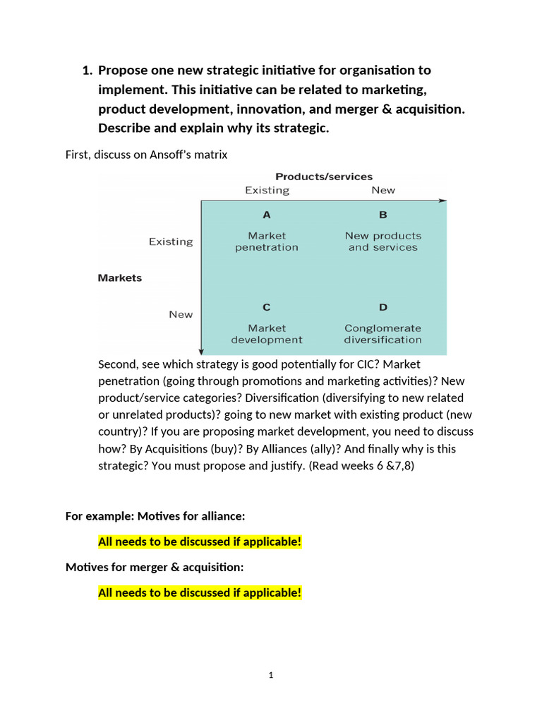 Step by Step Instruction To Assignment 3 | PDF | Swot Analysis ...
