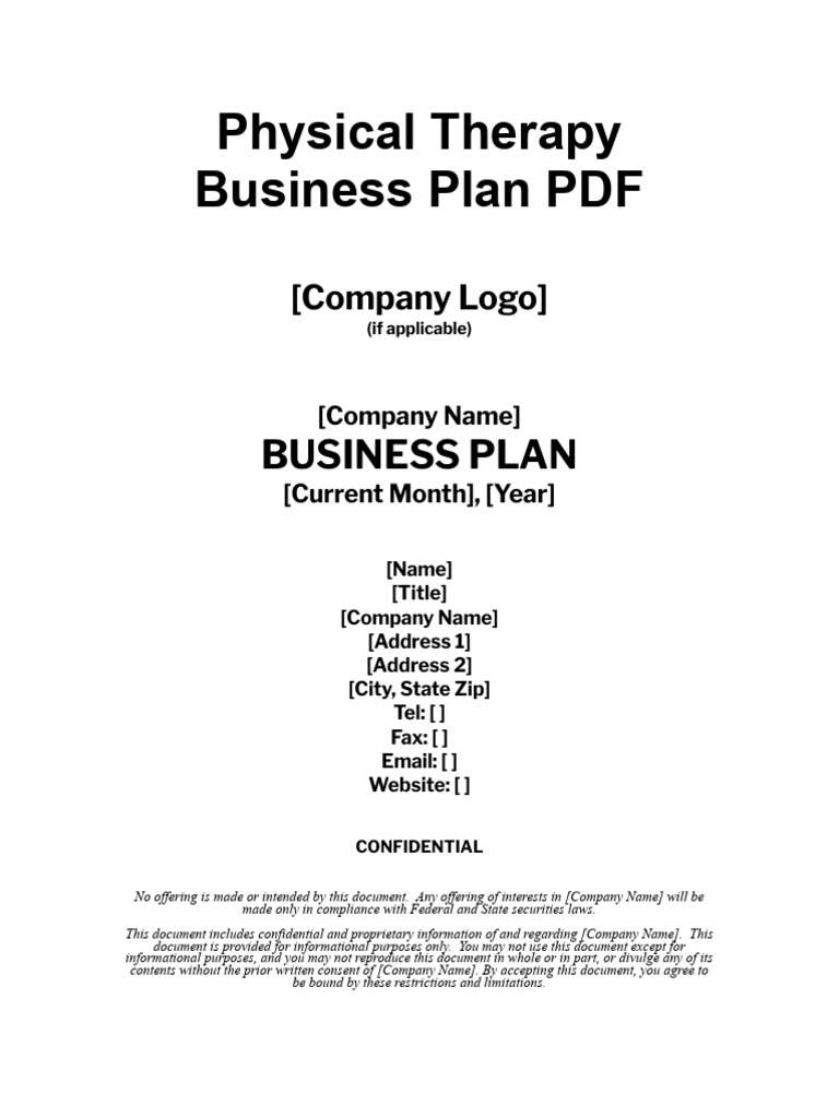 Physical Therapy Business Plan Guide | PDF | Electronic Health Record ...