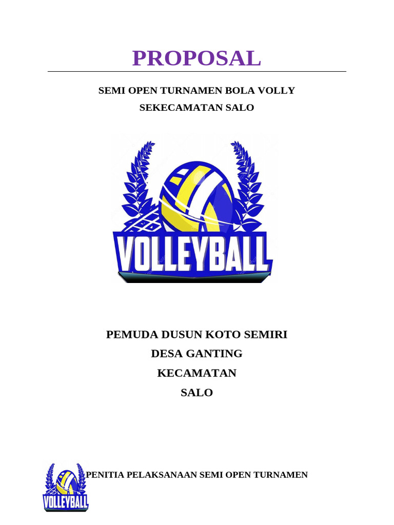 Proposal Lapangan Bola Volly | PDF