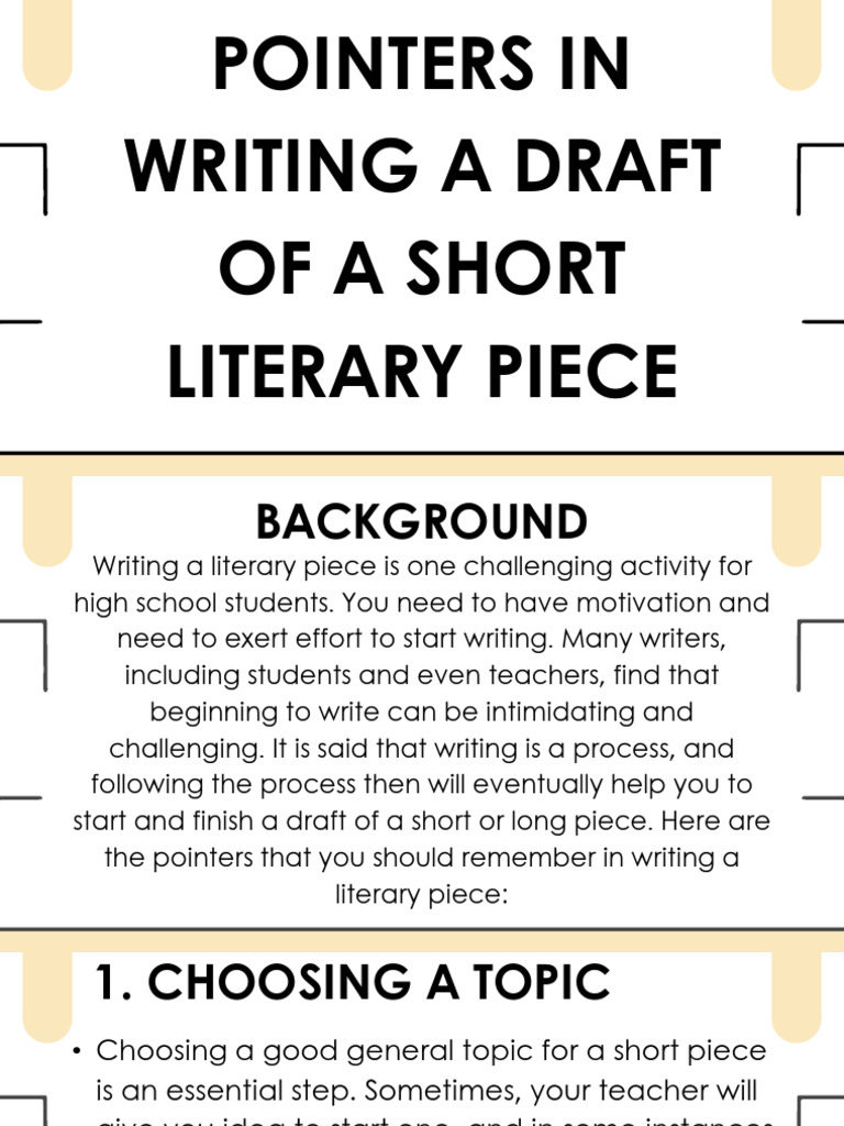 Writing Tips for Short Literary Pieces | PDF | Genre | Creative Nonfiction