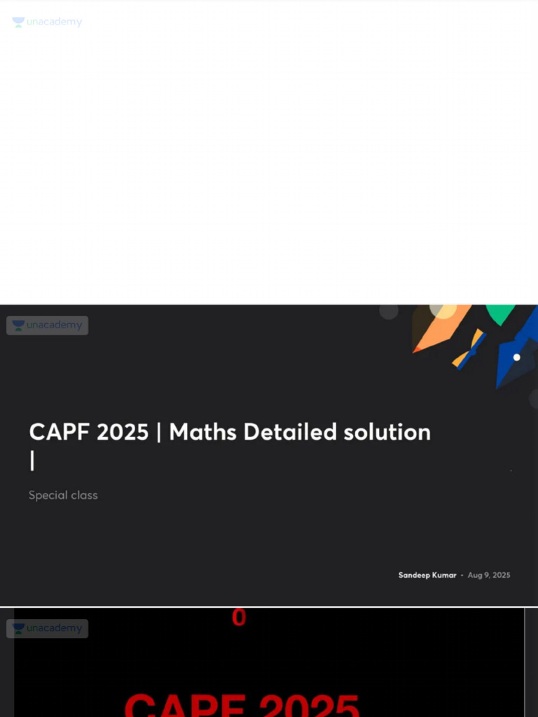 CAPF 2025 Maths Detailed Solution With Anno | PDF