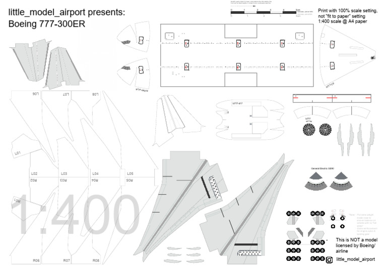400scale b777-300ER White | PDF | Airliner | Aerospace Companies Of The ...
