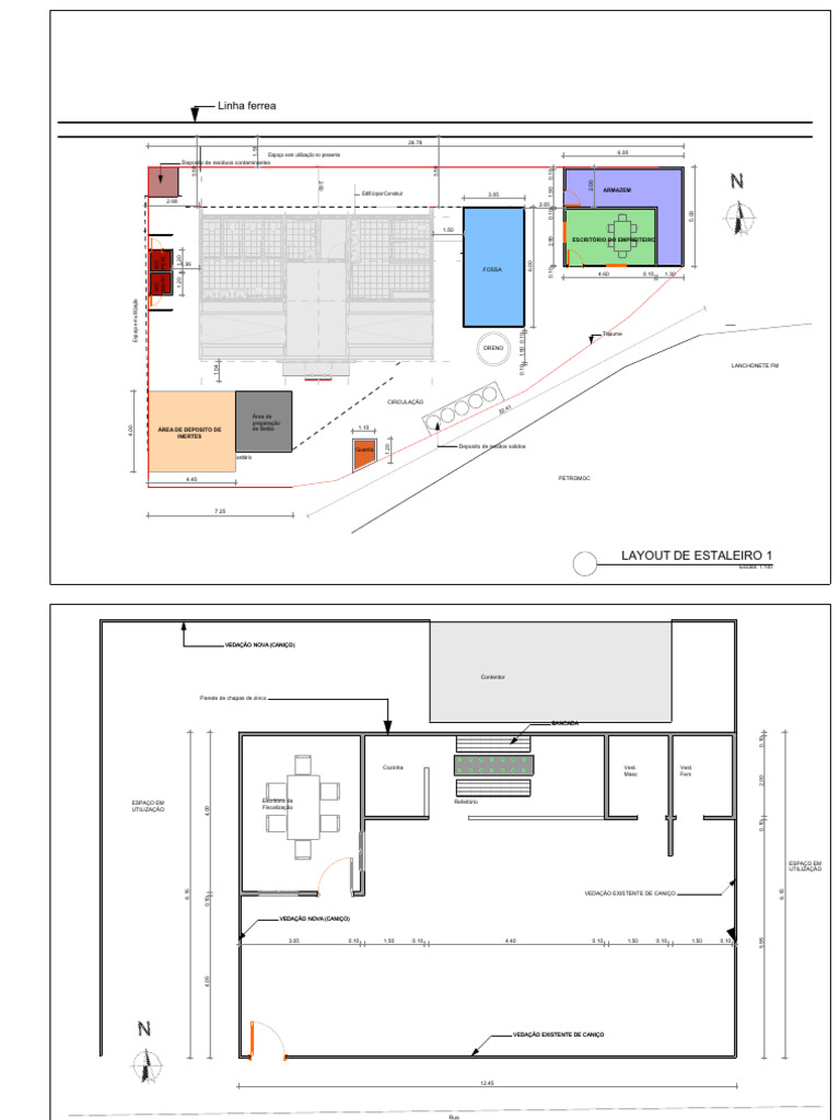 Layout de Estaleiro: Espaços e Estruturas | PDF
