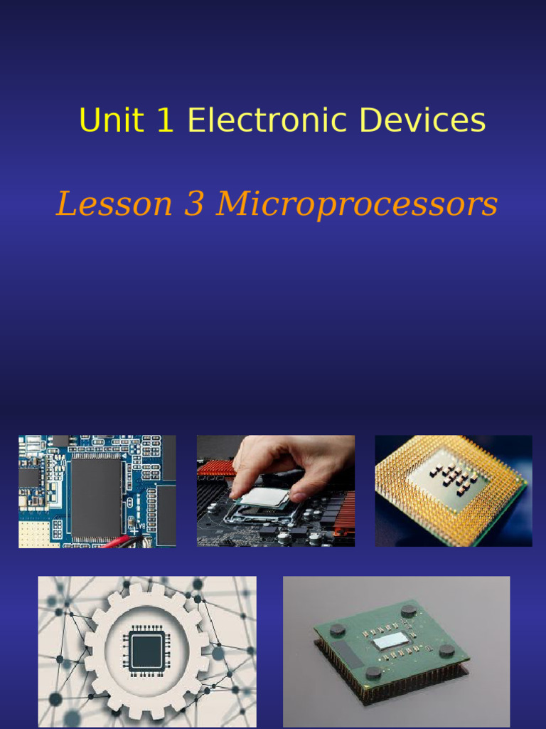 Lesson 3 Microprocessors | PDF | Central Processing Unit | Random Access Memory