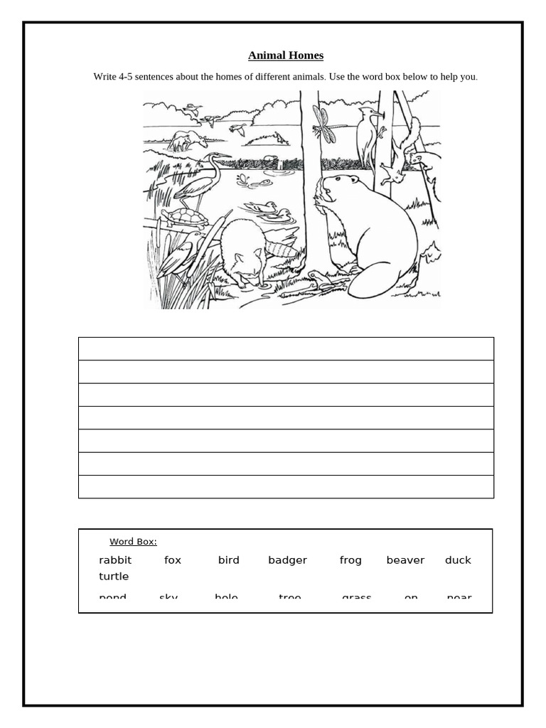 Exploring Animal Homes and Habitats | PDF
