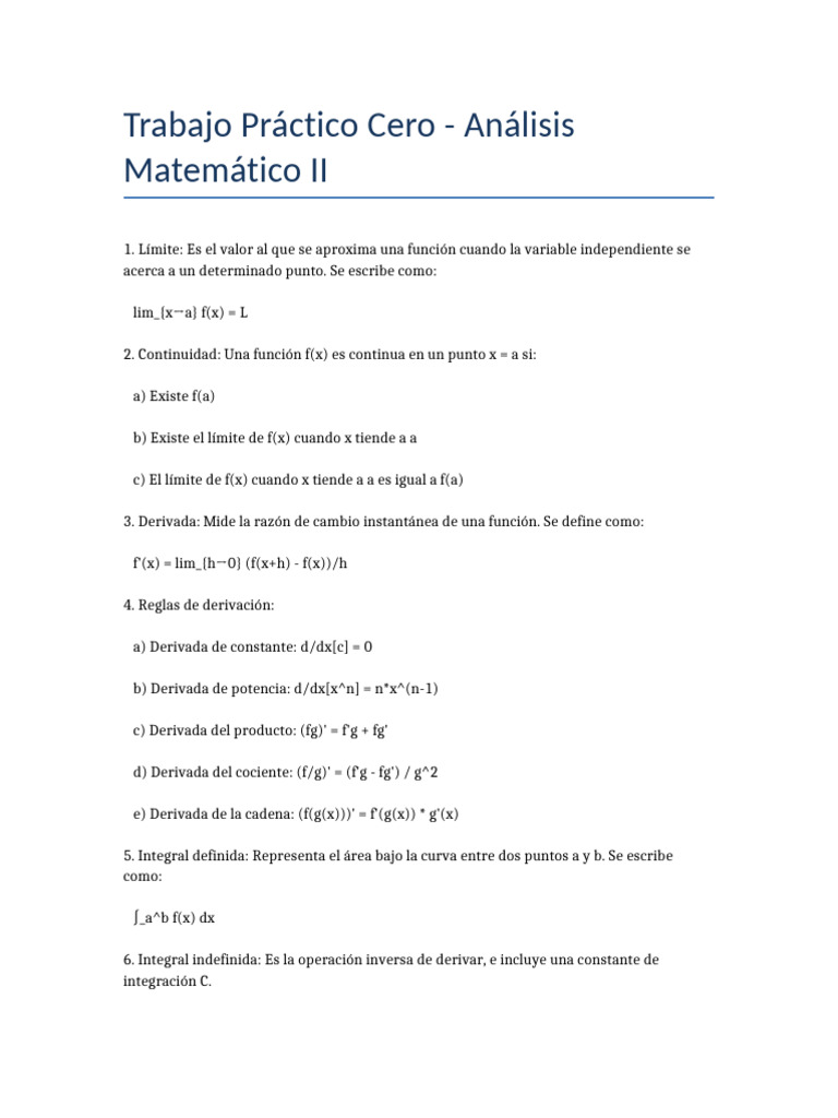 TP Cero Analisis II | PDF