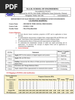 Revised 19EEE301 - CO-PO Mapping Justification | PDF | Digital Signal ...