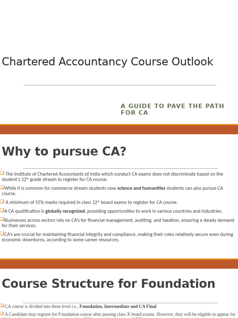 CA Course Eligibility and Structure Guide | PDF | Taxes | Accounting