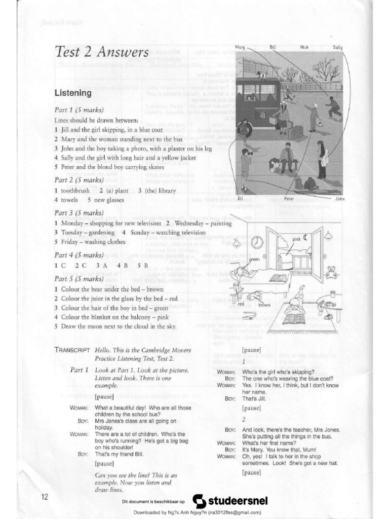 Movers - Key | PDF