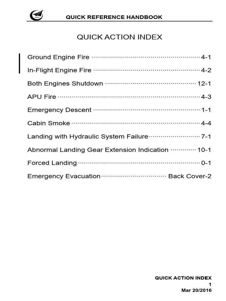 QRH-CRC-E | PDF | Aviation Accidents And Incidents | Transport Safety