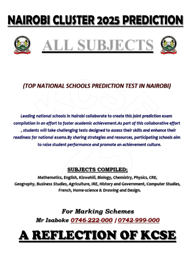 Nairobi Cluster 2025 KCSE Predictions | PDF | Kenya | Book Of Genesis