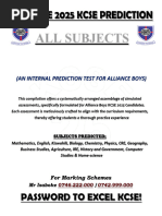 KCSE 2025 Mathematics Prediction Paper | PDF | Circle | Taxes