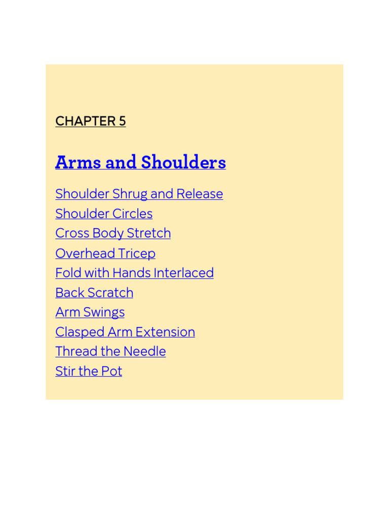 Arm and Shoulder Stretch Techniques | PDF | Anatomical Terms Of Motion ...