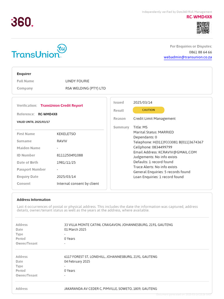Raviv Kekeletso Itc 202503141526 | PDF
