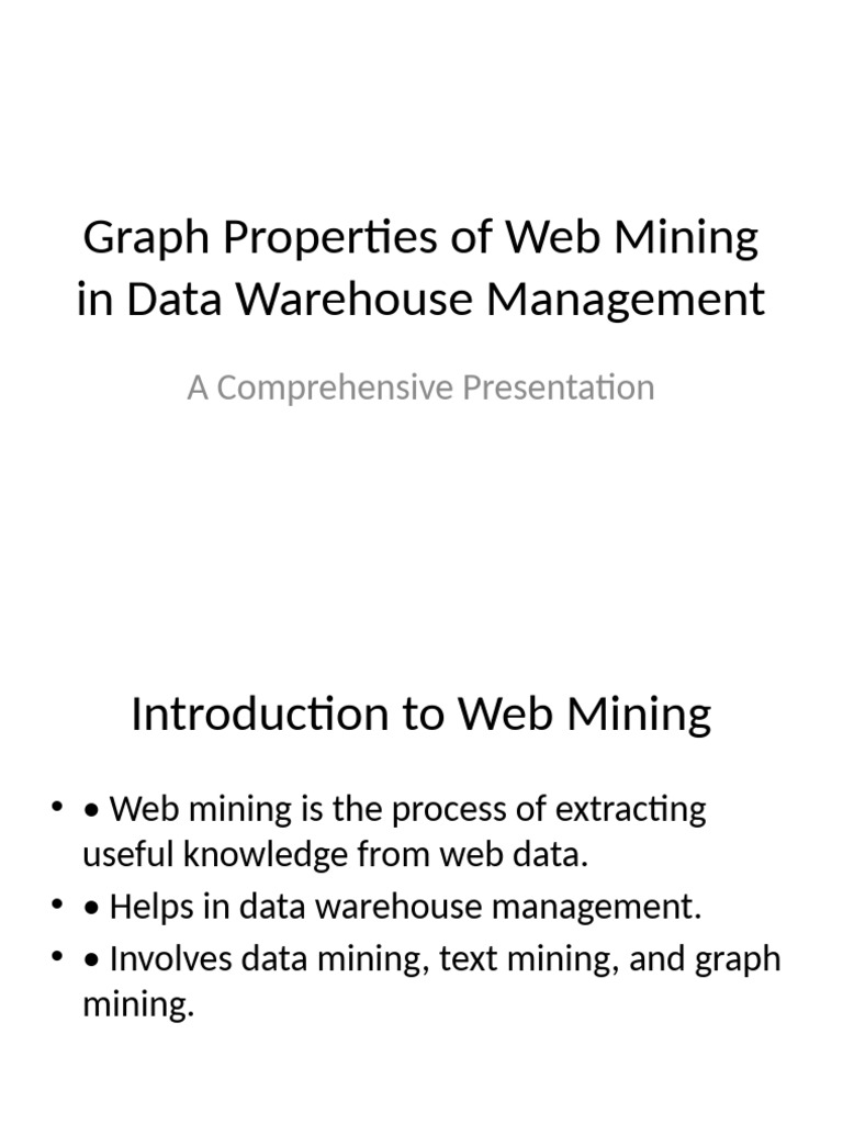 Graph Properties Web Mining | PDF | Data Mining | Cluster Analysis