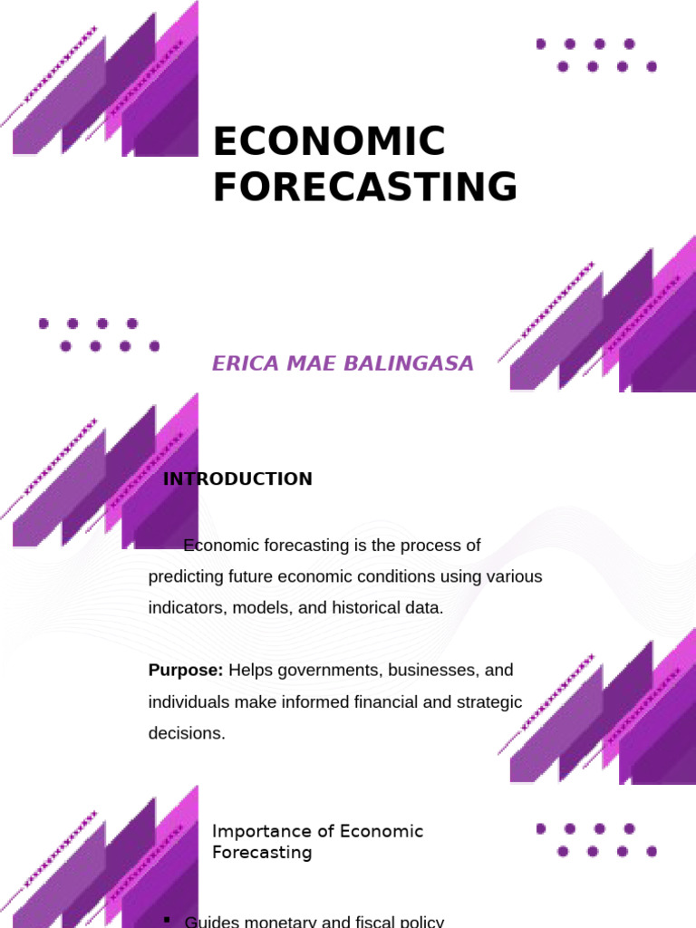 Economic Forecasting Overview and Methods | PDF | Forecasting | Gross ...