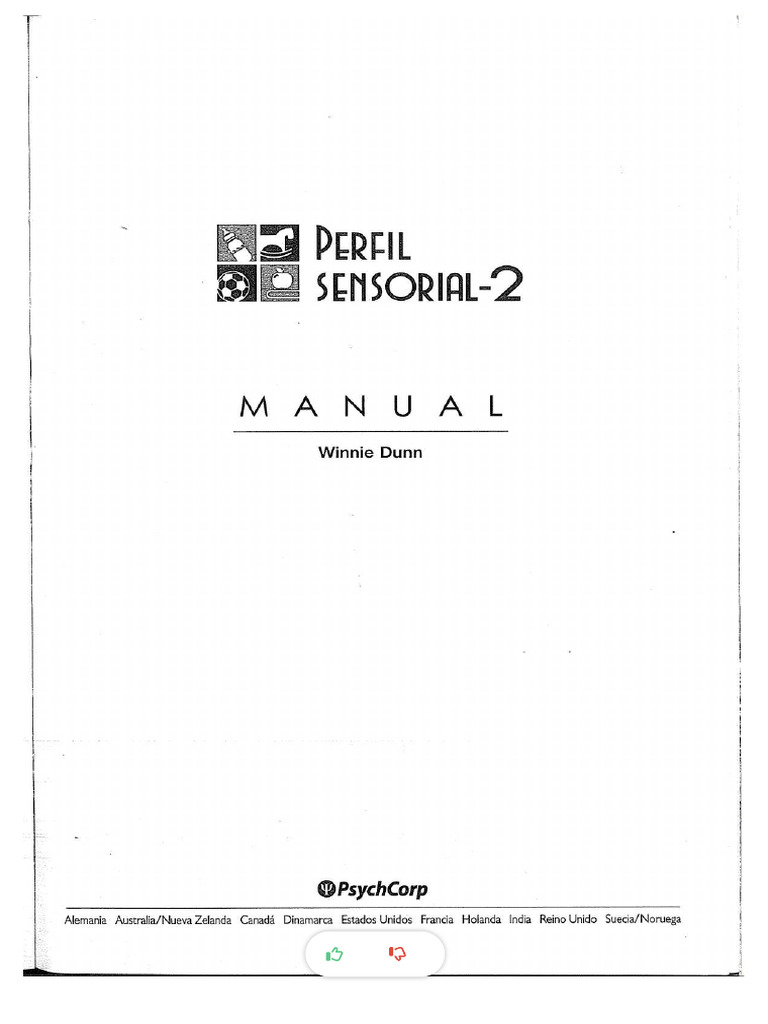 Manual Perfil Sensorial 2 Winnie Dunn Protocolo PDF Compress | PDF