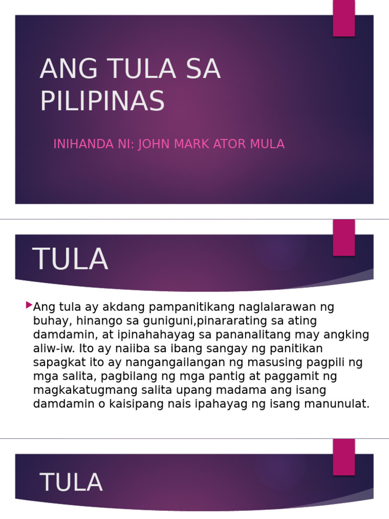 Ang Tula Sa Pilipinas | PDF