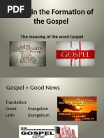 Stages in The Formation of The Gospels | PDF | Jesus | Gospels