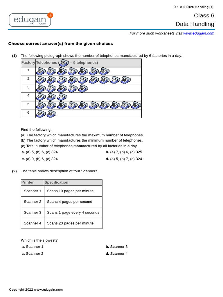 Grade 6 Data Handling in | PDF | Image Scanner | Fruit