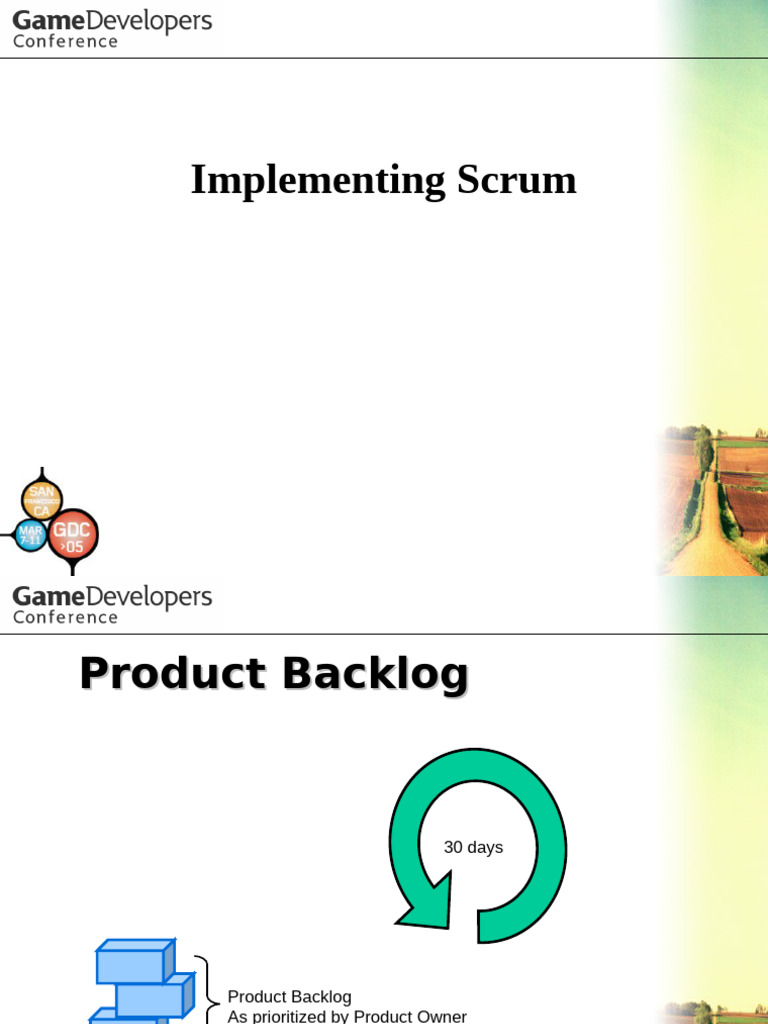 Lecture 5-Implementing Scrum | PDF | Scrum (Software Development) | Software Engineering