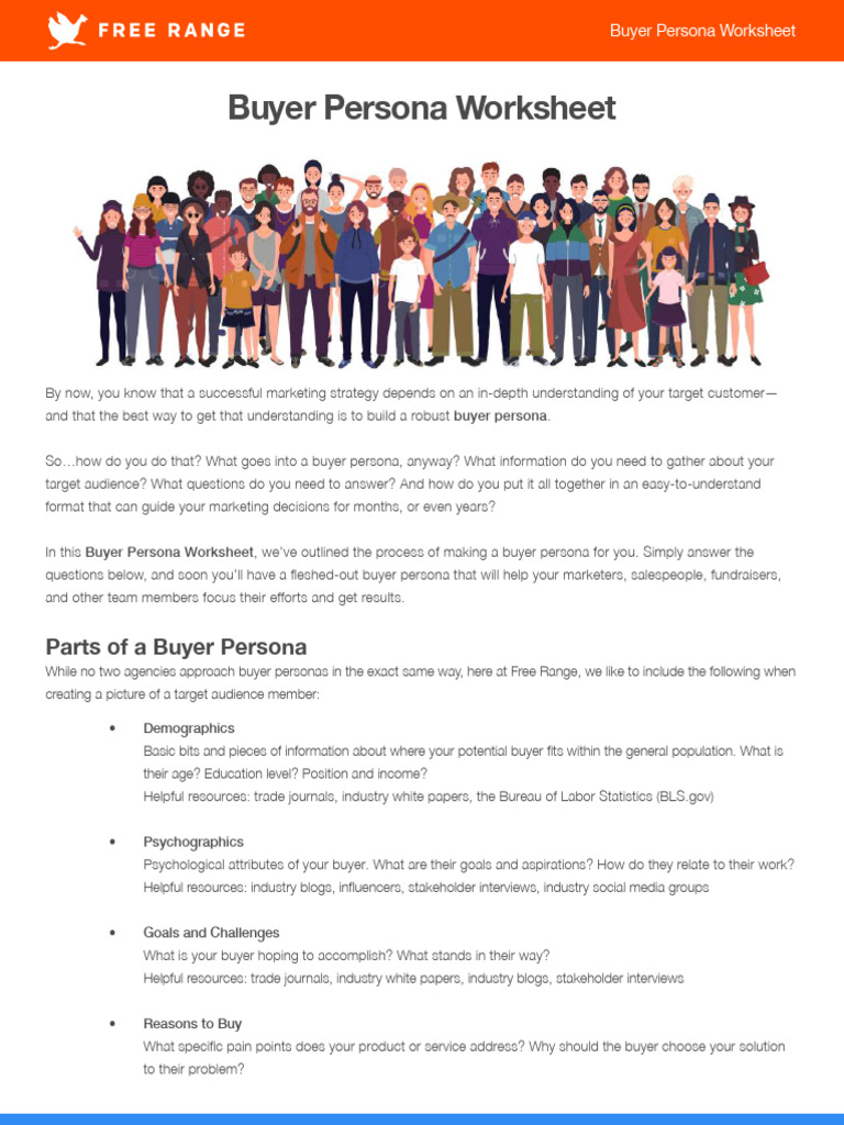 Buyer Persona Worksheet V1.5 | PDF | Marketing | Target Audience