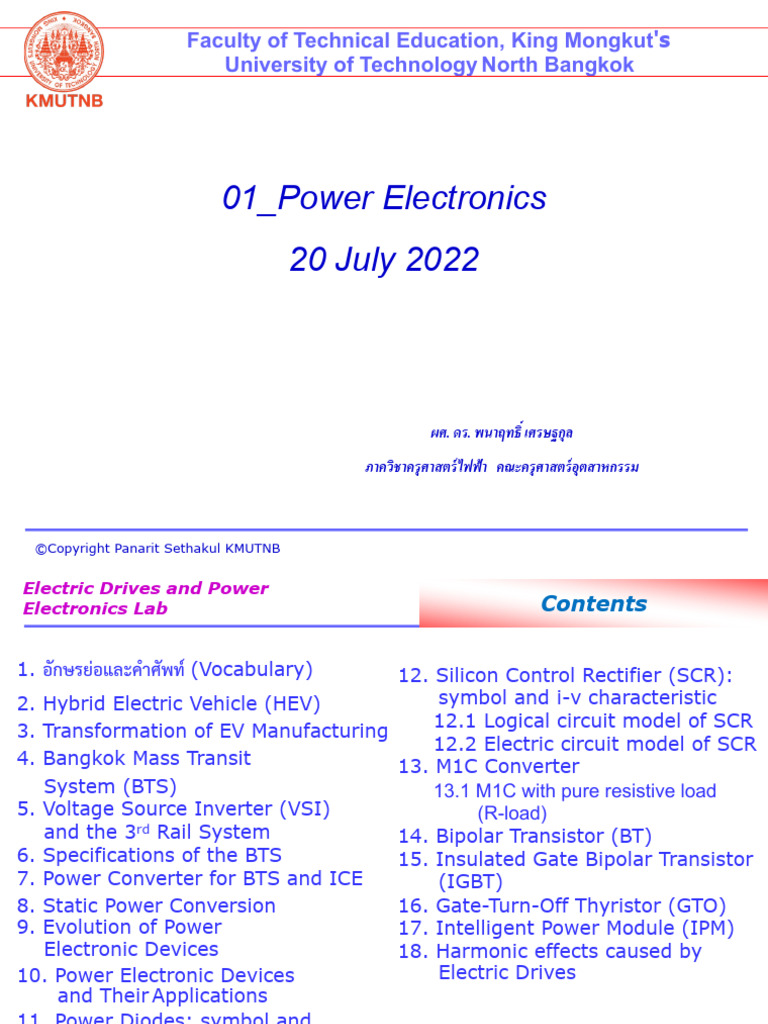 Power Electronics and EV Technologies | PDF | Lidar | Power Electronics
