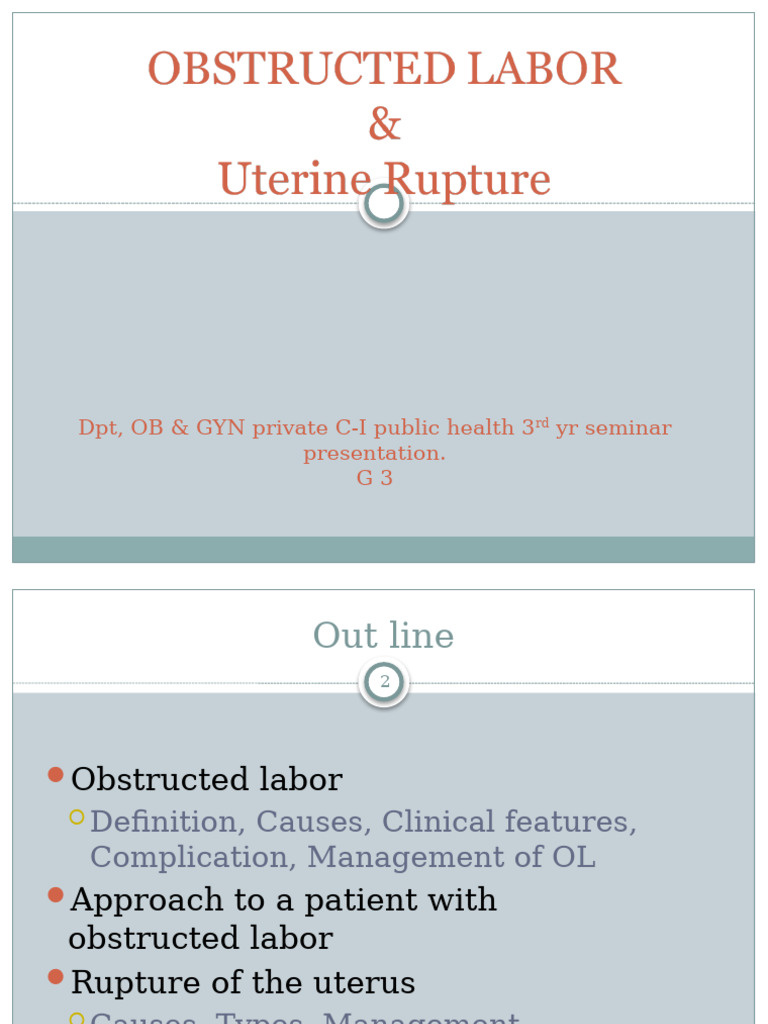 Seminar Presentation OL & UR | PDF | Childbirth | Pelvis