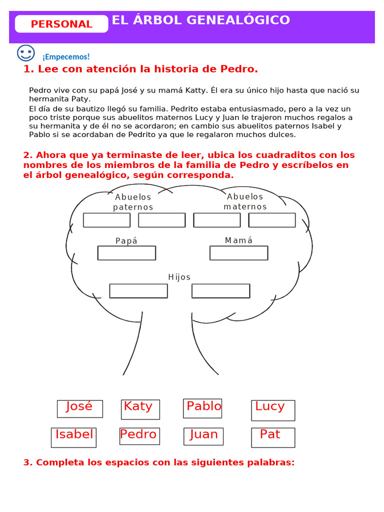 d1 A2 Ficha Per El Árbol Genealógico | PDF