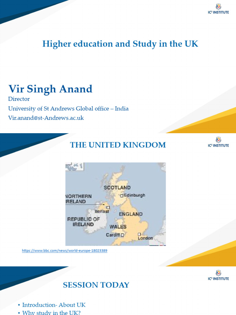Higher Education and Study in The UK: Vir Singh Anand | PDF | Academic ...