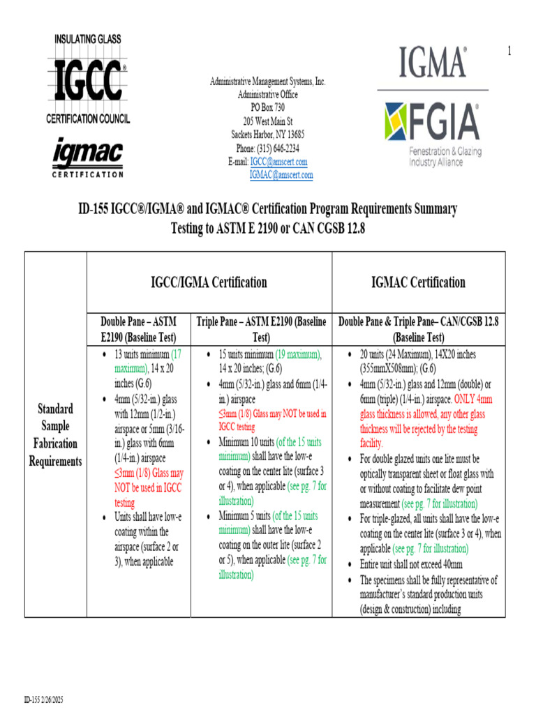 IGCC/IGMA and IGMAC Certification Guide | PDF