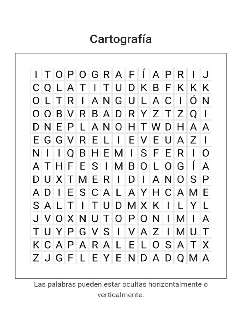 Crucigrama y sopas de letras | PDF