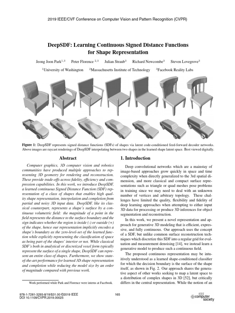 DeepSDF_Learning_Continuous_Signed_Distance_Funct | PDF | 3 D Computer Graphics | Applied ...