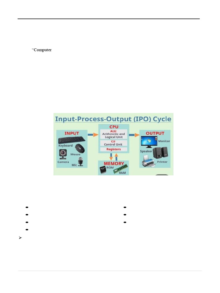 Computer Overview: Functions & Components | PDF | Random Access Memory ...