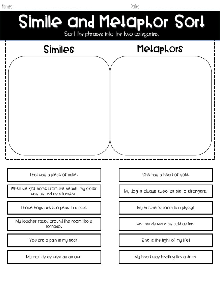 SM Sorting Activity A | PDF