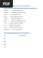 Tenses For Class 4 Worksheet PDF | PDF | Syntax | Linguistic Morphology