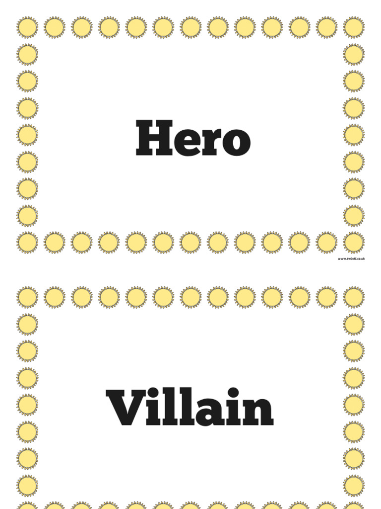 'Hero' and 'Villain' Signs | PDF