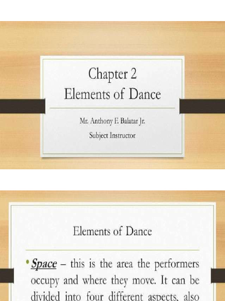 Elements of Dance | PDF